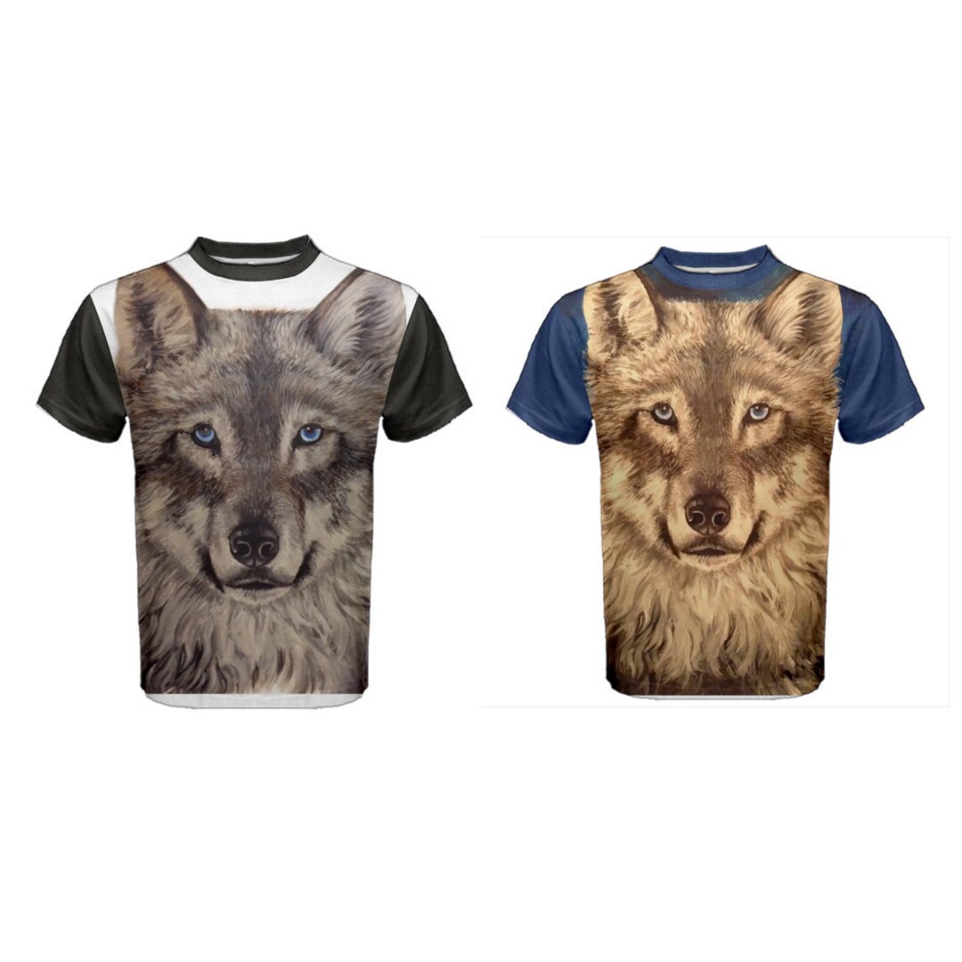 GREY WOLF T SHIRT, Matching His N Hers Clothing, Animal Wildlife Top ...