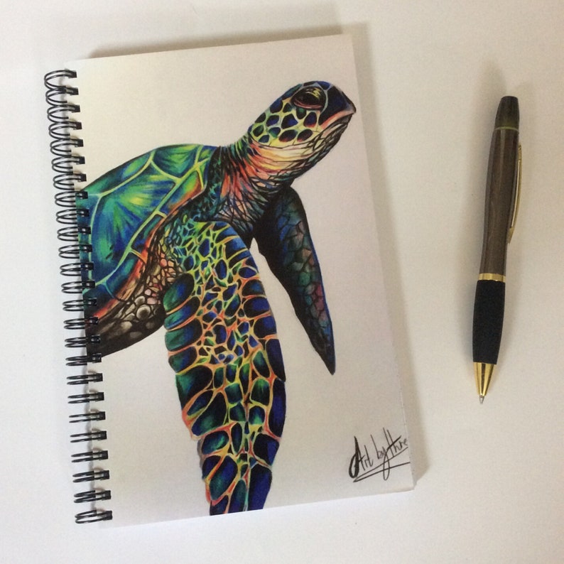 SEA TURTLE NOTEBOOK A5 Lined Animal Notepad Zoo Animal - Etsy UK