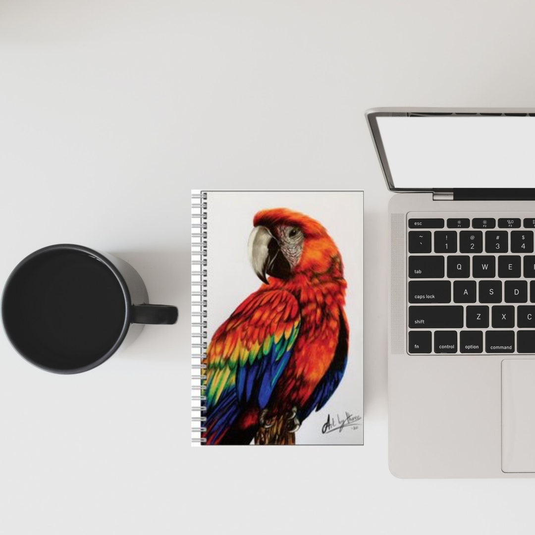 RED PARROT NOTEBOOK Scarlet Macaw Journal Bird Notepad Gift - Etsy Canada