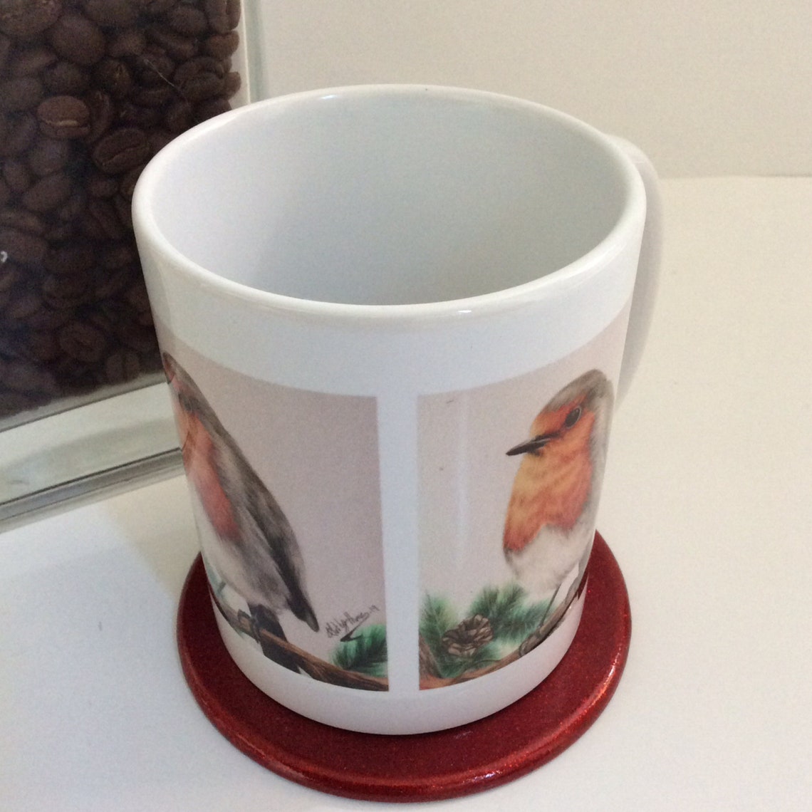 RED ROBIN MUG British Garden Bird Gift For Robin Lover Wild | Etsy