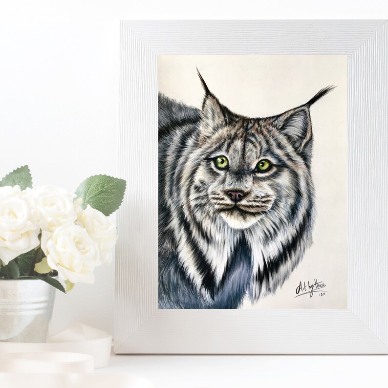LYNX CAT CARD, Canadian Wildlife Card, Big Cat Lover Card, Zoo Animal ...