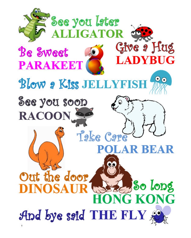 See You Later Alligator. Give A Hug Ladybug Be Sweet | Etsy