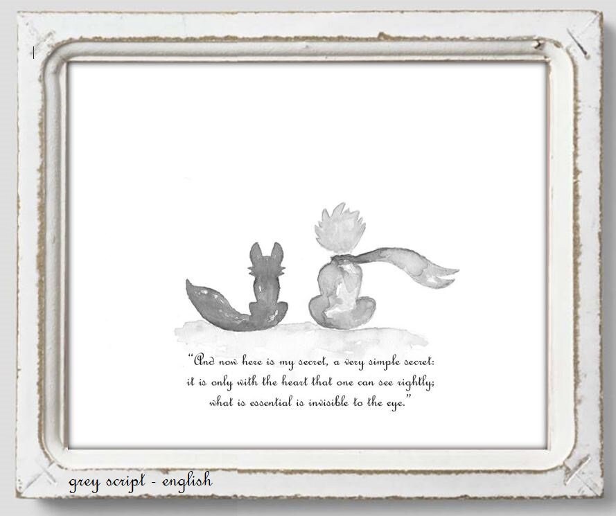The Little Prince. Prince and Fox With Inspirational Quote. Now Here is ...