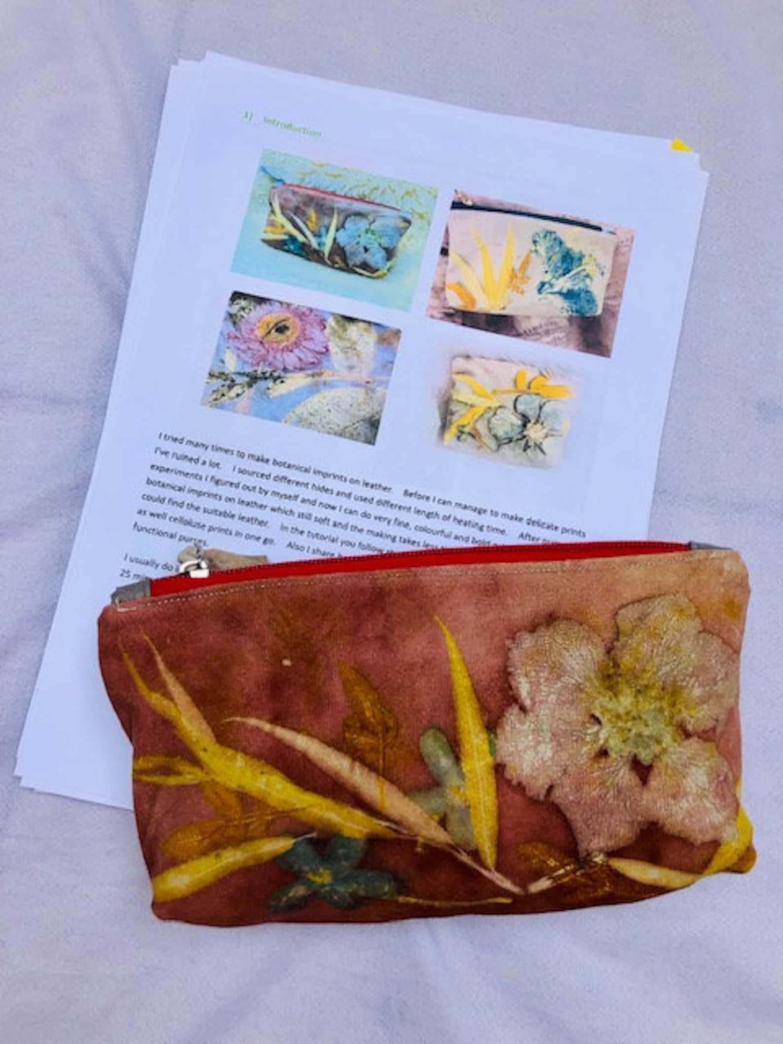 PDF Tutorial Leather Botanical Ecoprints, DIY Leather Print, E-book ...