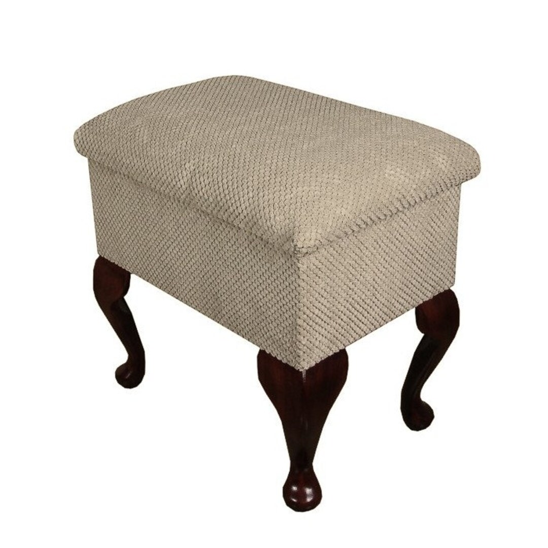 Small Dressing Table Stool in a Dimple Stable Upholstered Fabric ...