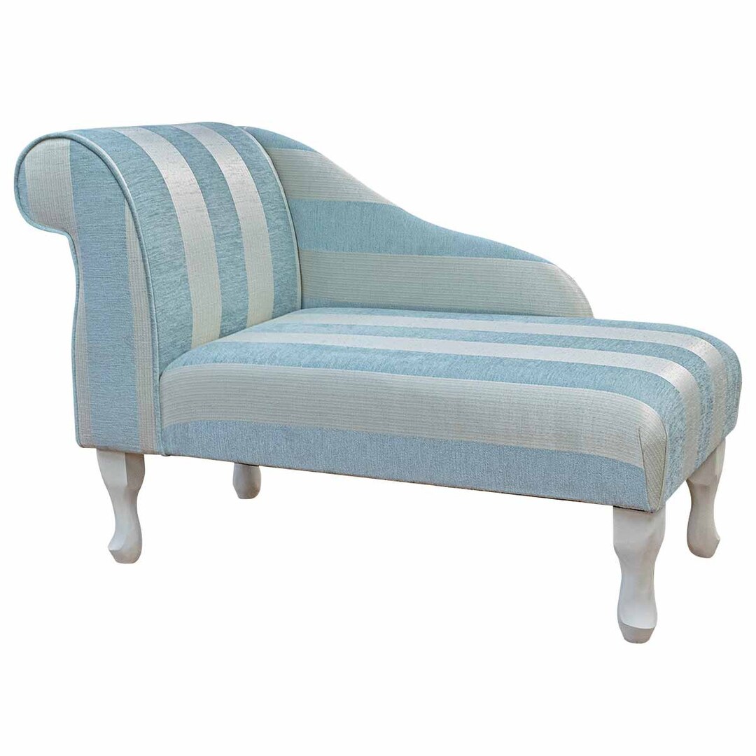 41" Mini Chaise Longue Small Sofa Daybed Accent Chair in a Blue Woburn ...