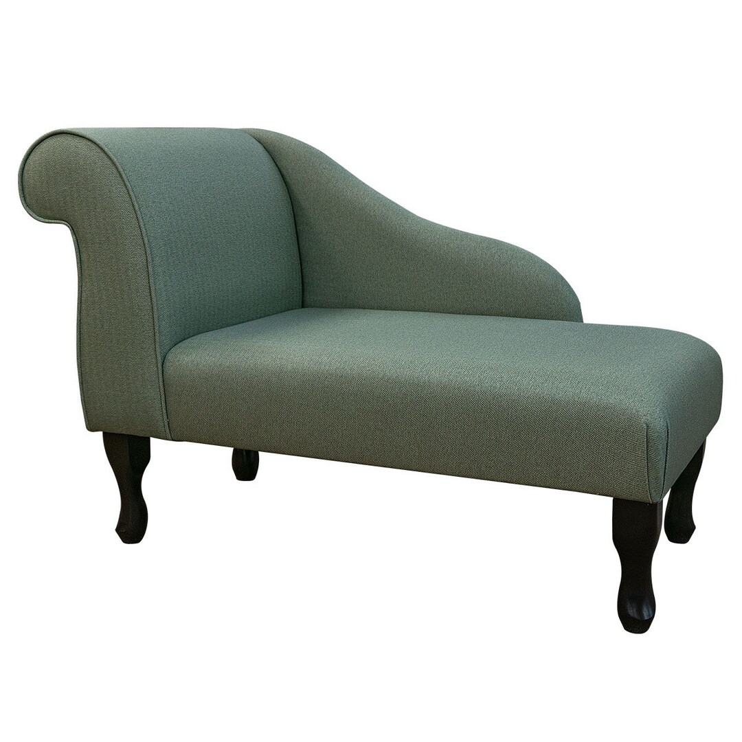 Handmade Mini Chaise Longue: Herringbone Sage Green Accent Sofa - Etsy UK