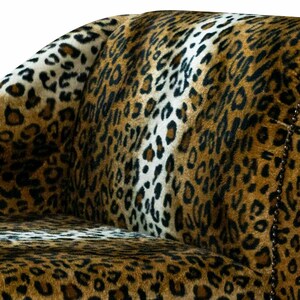 Faux Fur Leopard Print Chaise Longue Small Sofa Daybed - Etsy UK