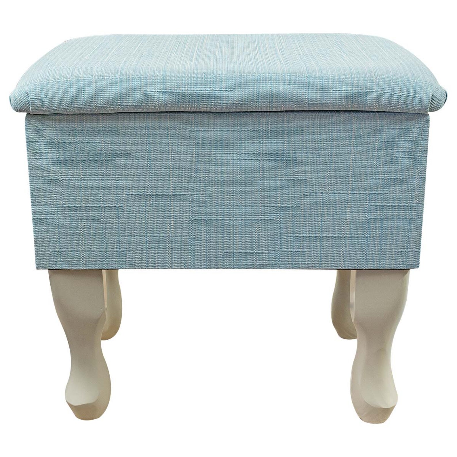 Small Dressing Table Storage Stool in a Harrow Slub Duck Egg - Etsy UK