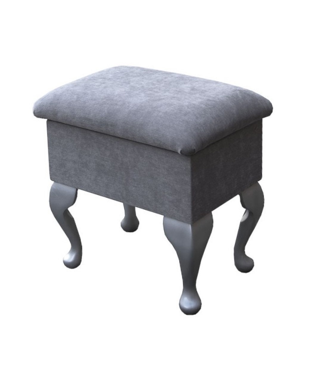 Small Dressing Table Storage Stool in a Grey Pimlico Fabric - 16168 - Etsy