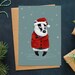 Grumpy Badger Christmas Card - Husband Christmas Card, Badger Gift, Eco ...