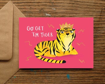Tiger Get Well Card - Etsy