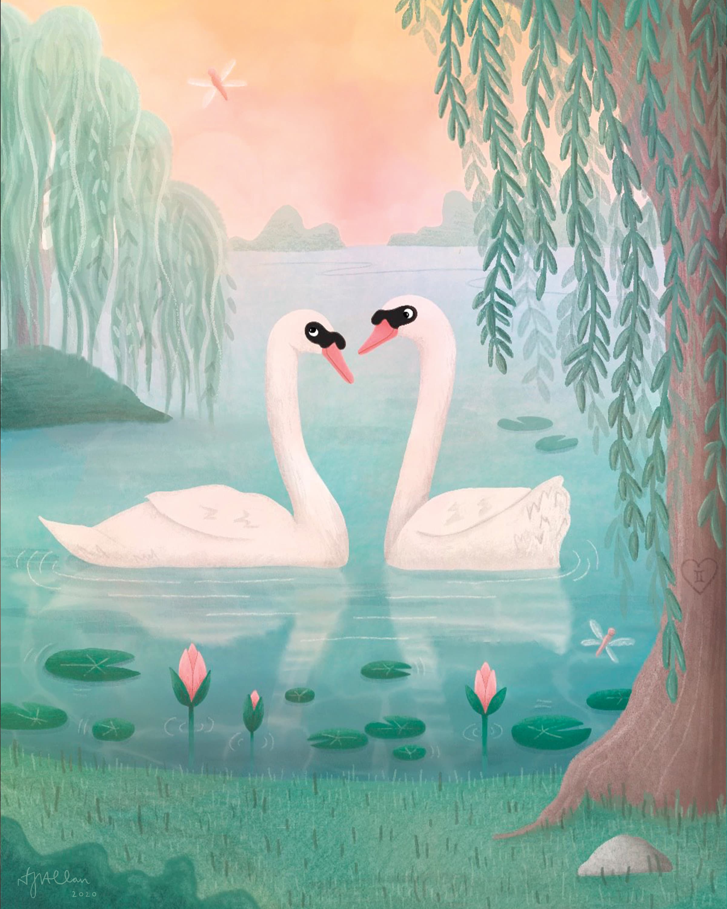 The Lovers Tarot Poster Tarot Wall Art Tarot Card Art - Etsy