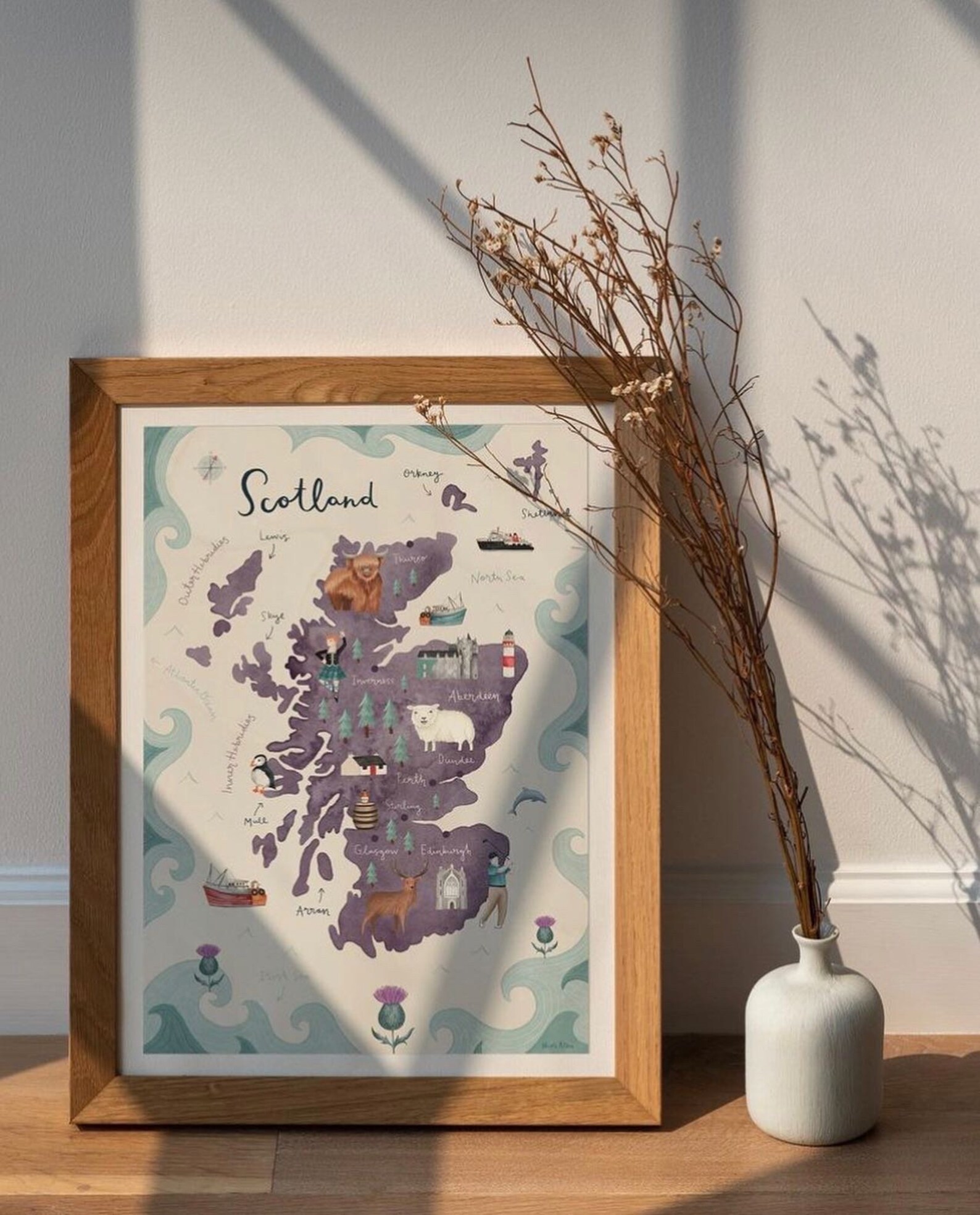 Scotland Art Print Scotland Poster Scotland Painting - Etsy