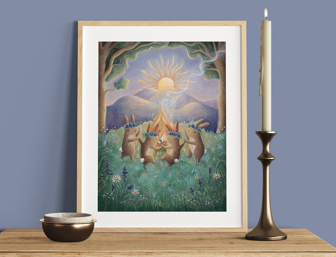 Summer Solstice Art Print, Pagan Calendar, Litha, Stonehenge Solstice ...