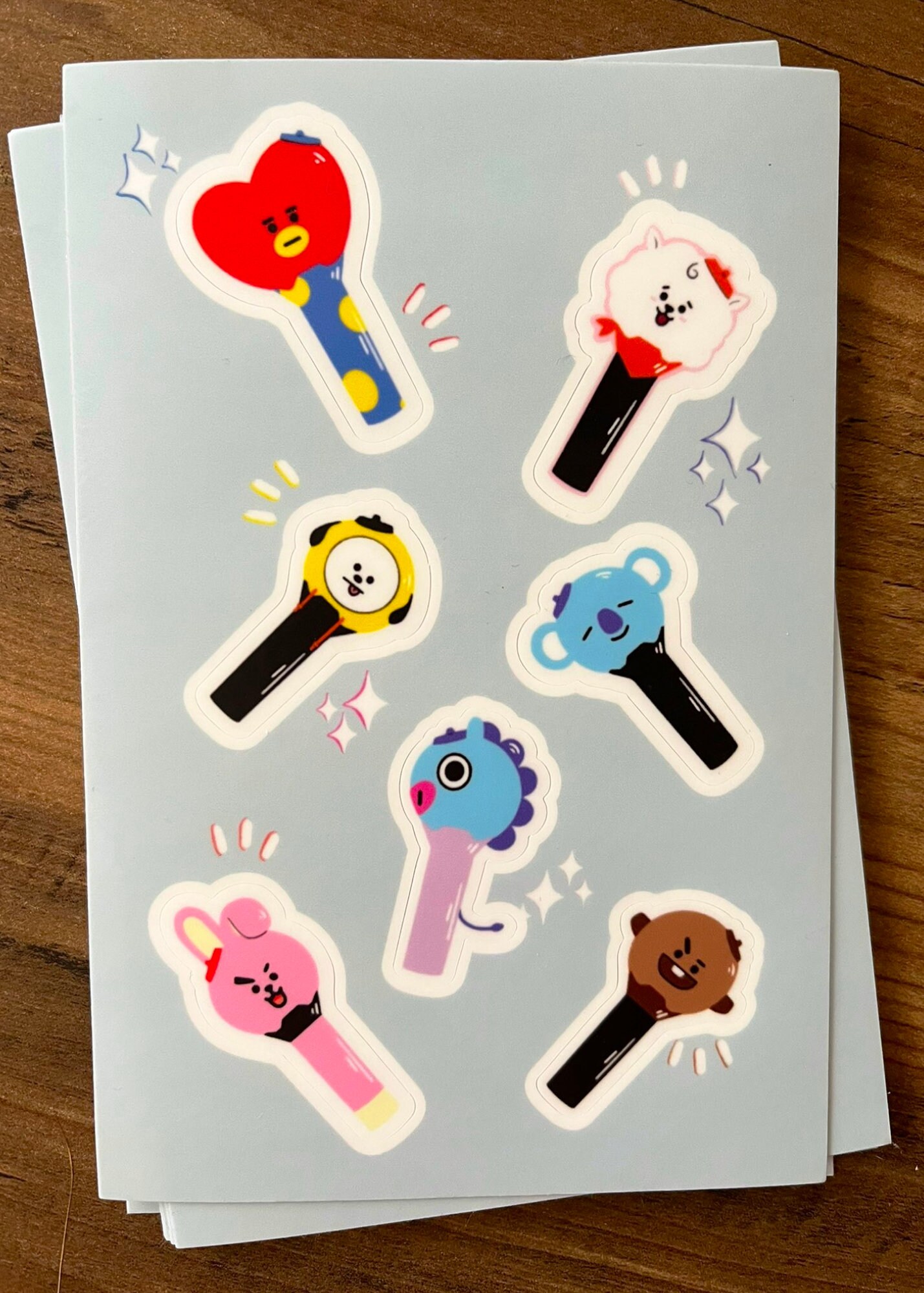 BT21 Army Bomb Sticker Sheet - Etsy