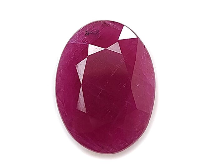 Ruby Gemstone Faceted Cut: 10.60cts Natural Untreated Unheated Red Ruby ...