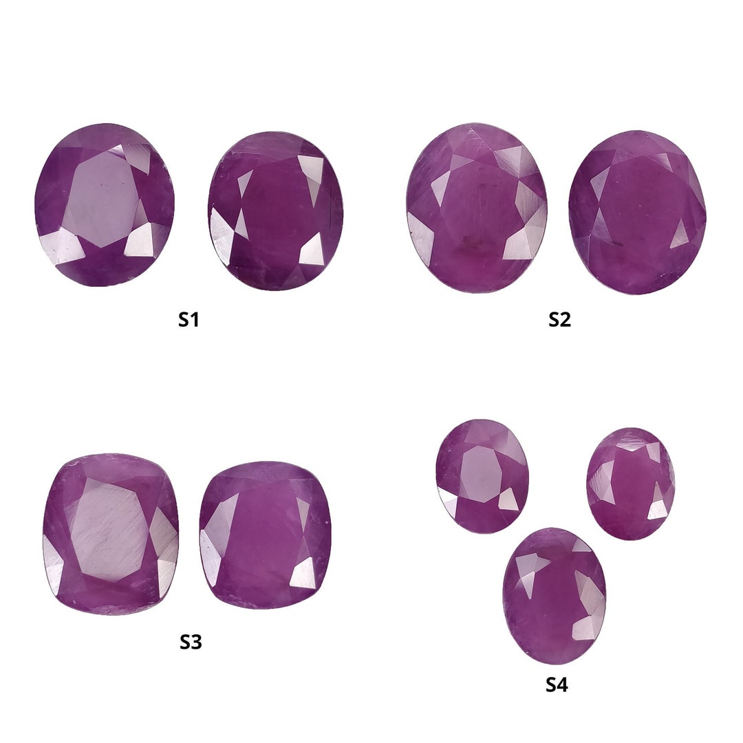 Ruby Gemstone Normal Cut : Natural Untreated Unheated Purple Ruby Oval ...