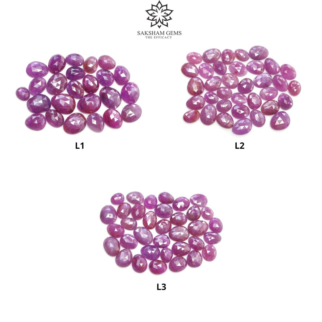 Ruby Gemstone Rose Cut: Natural Untreated Unheated Raspberry Pink Ruby ...