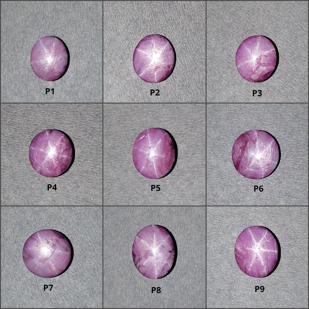 Star Sapphire Gemstone Cabochon : 7cts - 19cts Natural Untreated Pink ...