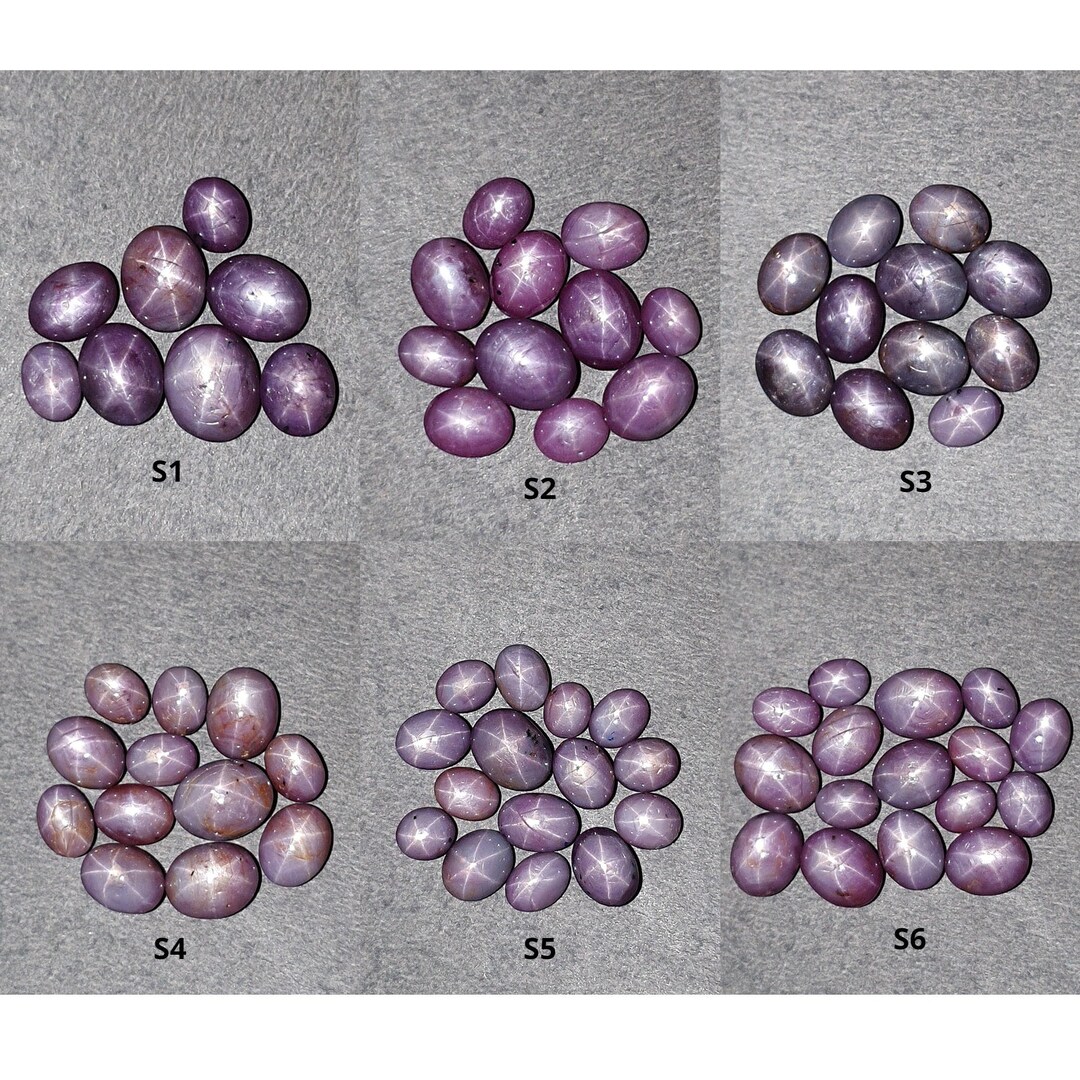 Star RUBY Gemstone Cabochon : 17cts 30cts Natural Untreated Unheated ...