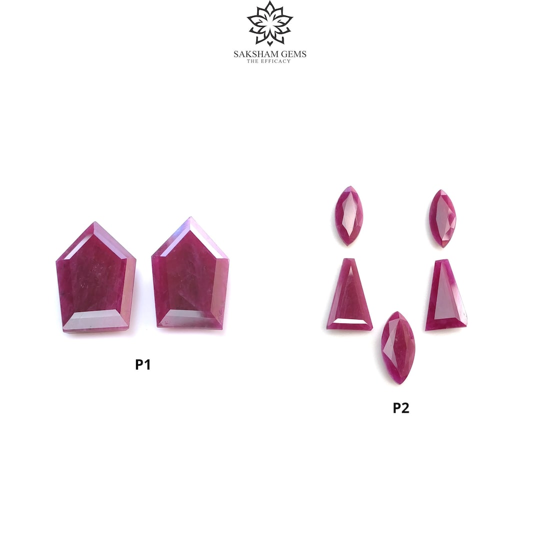Ruby Gemstone Rose Normal Cut : Natural Untreated Unheated Red Ruby ...