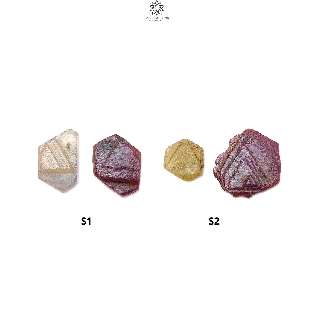 Record Keeper Ruby & Yellow Sapphire Gemstone Crystal: Natural ...