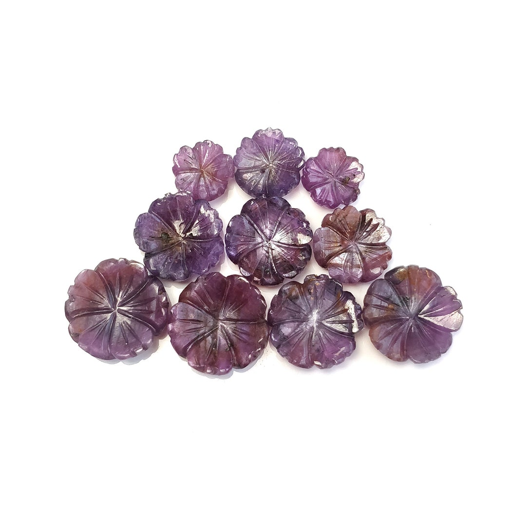 Raspberry Purple Pink Sheen Sapphire Gemstone Carving : 45.80cts ...