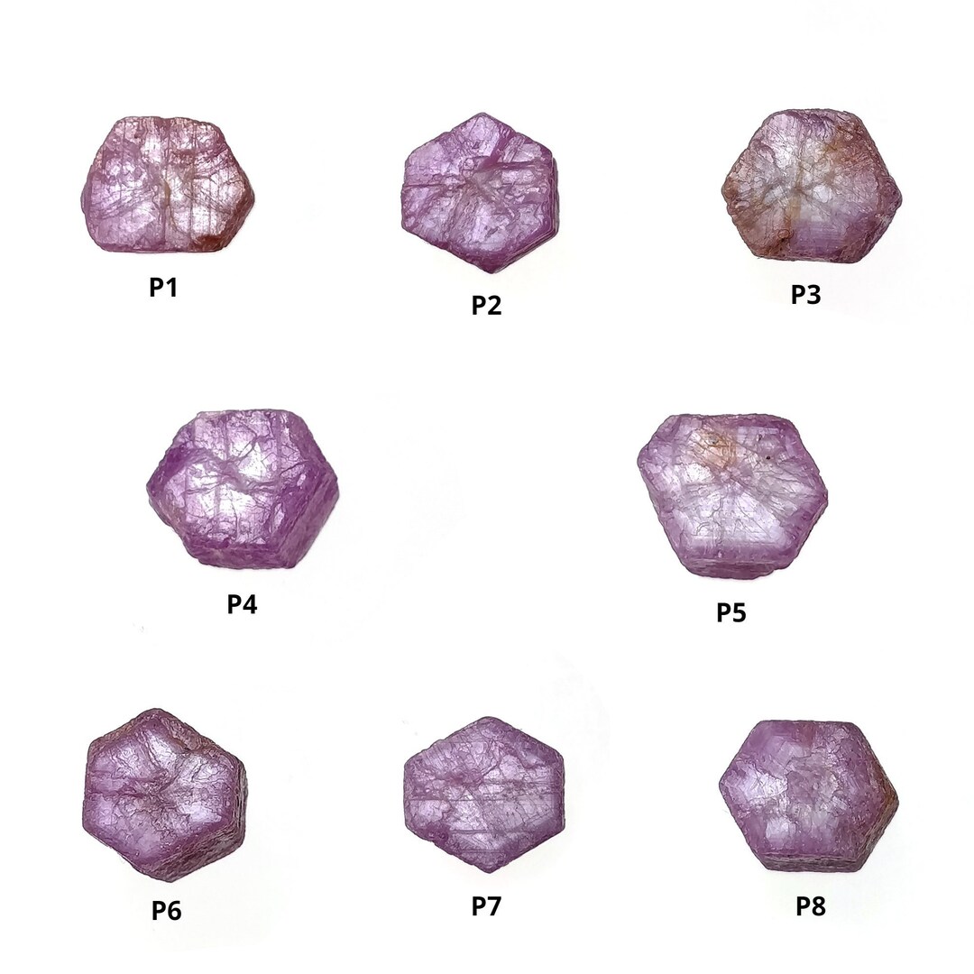 RUBY Gemstone TRAPICHE : Natural Untreated Unheated Raw Unpolished Ruby ...