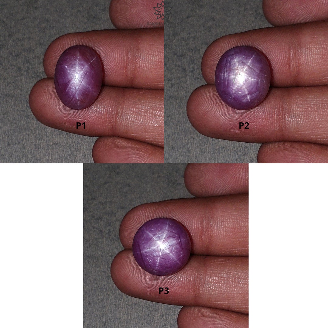 Star Ruby Gemstone Cabochon : 28cts 33cts Natural Untreated Unheated ...