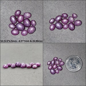 Star RUBY Gemstone Cabochon : 17cts 30cts Natural Untreated Unheated ...