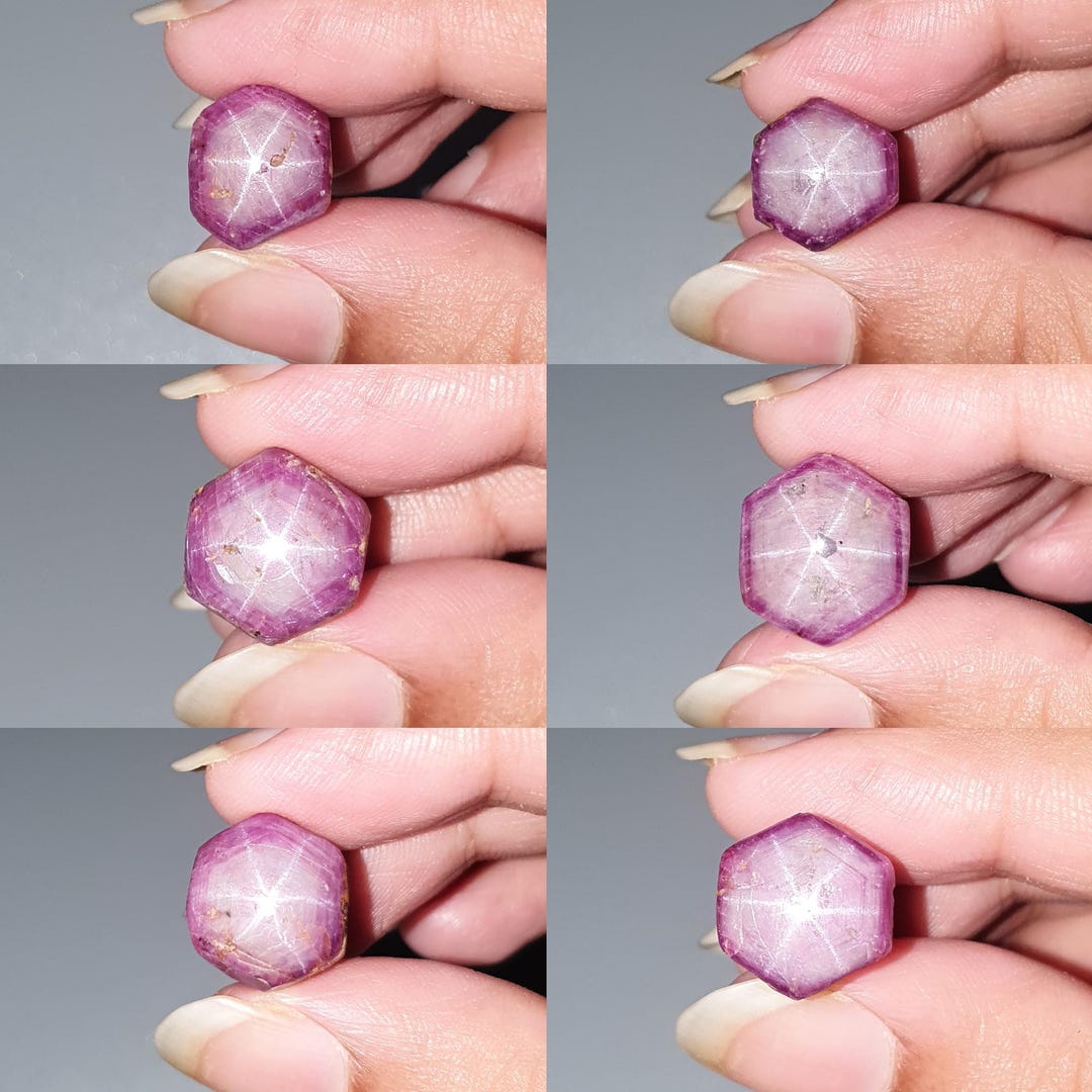 Star Ruby Gemstone Wand Specimen : 20.50cts 29.10cts Natural Untreated ...