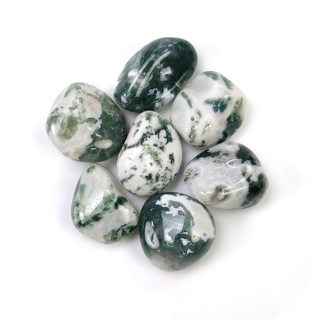 Green Noss Agate Gemstone Tumble Cabochon: 183.45ct Natural Untreated ...