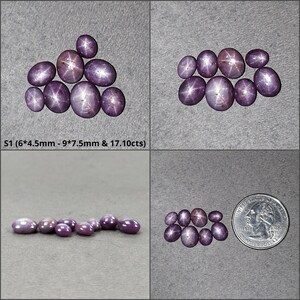 Star RUBY Gemstone Cabochon : 17cts 30cts Natural Untreated Unheated ...