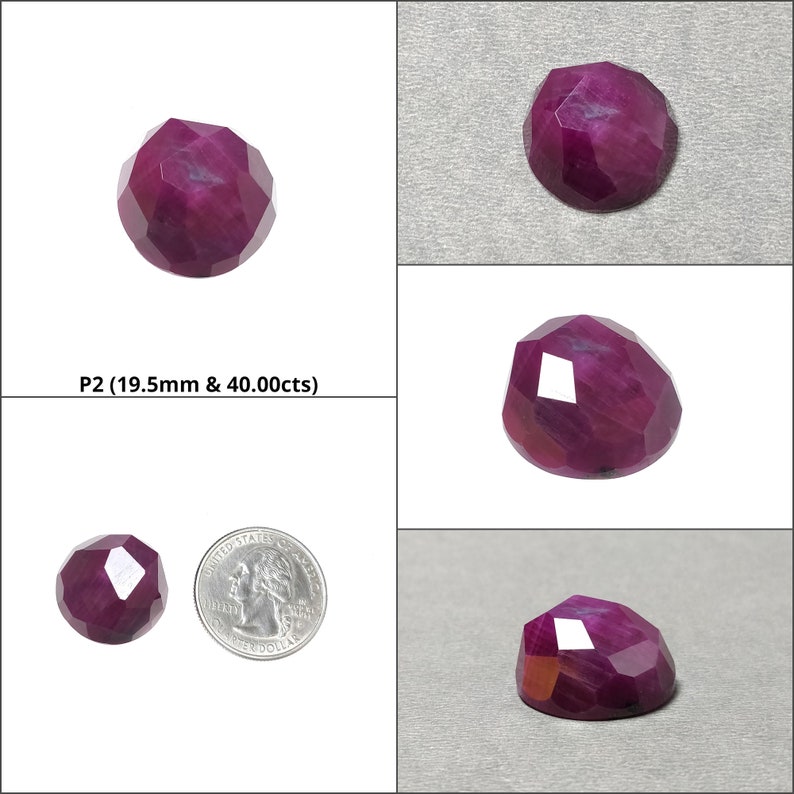 Ruby Gemstone Hammer Cut: Natural Untreated Blue Sapphire Faceted Cut Oval, Round, Fancy Shape ...