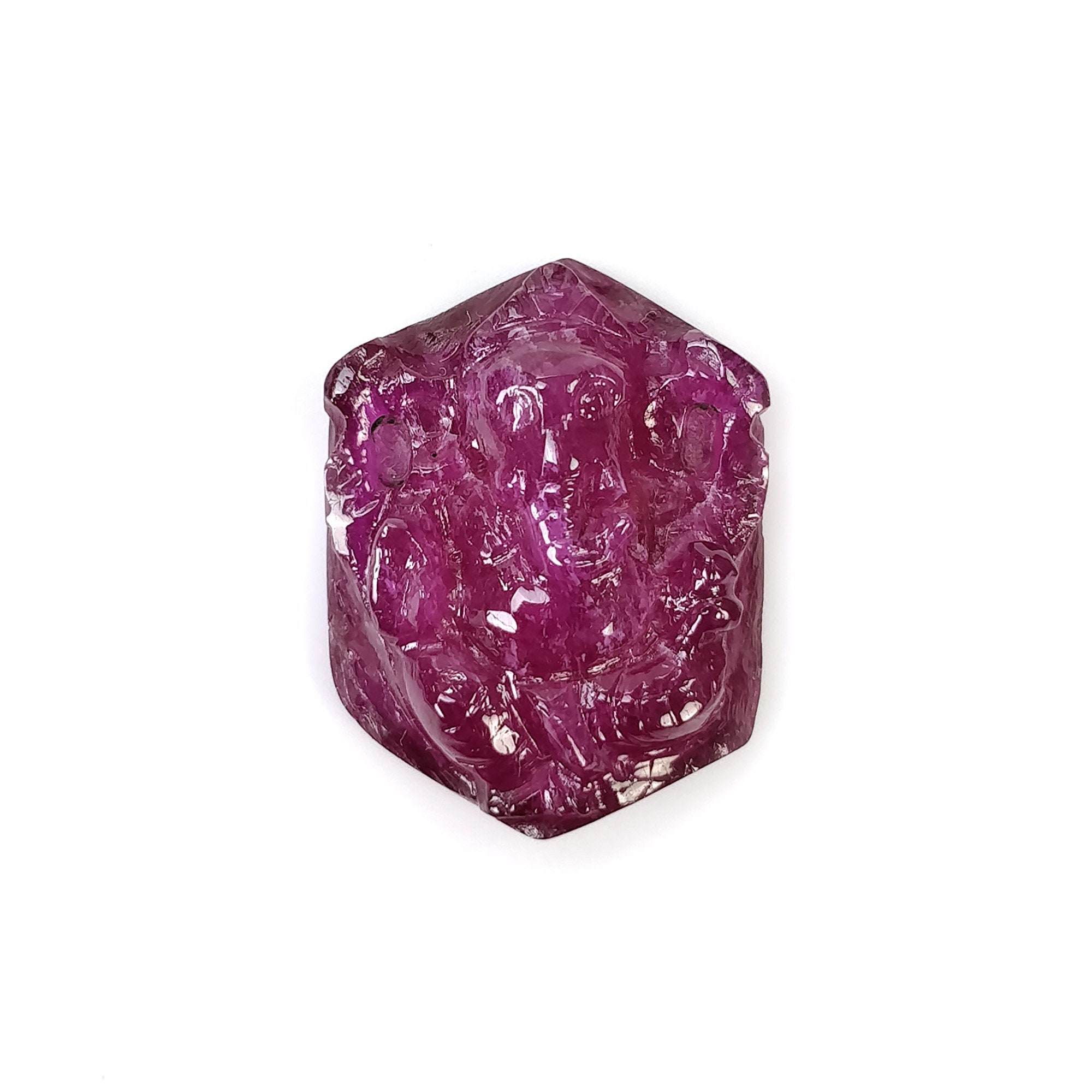Pinkish Red RUBY Gemstone Carving : 15.60cts Natural Glass | Etsy