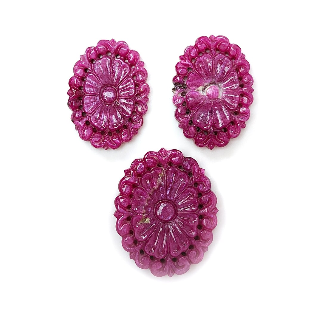 Ruby Gemstone Carving : 101.40cts Natural Untreated Unheated Red Ruby ...