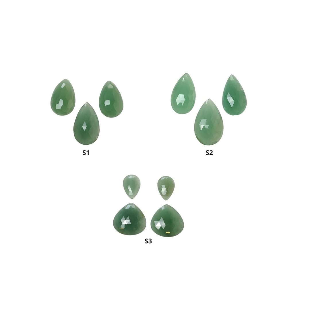 GREEN QUARTZITE Gemstone Rose Cut : Natural Untreated Unheated - Etsy