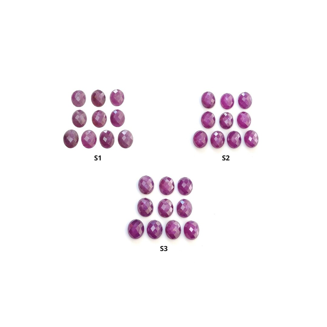 Raspberry Ruby Gemstone Checker Cut: Natural Untreated Unheated Pink ...