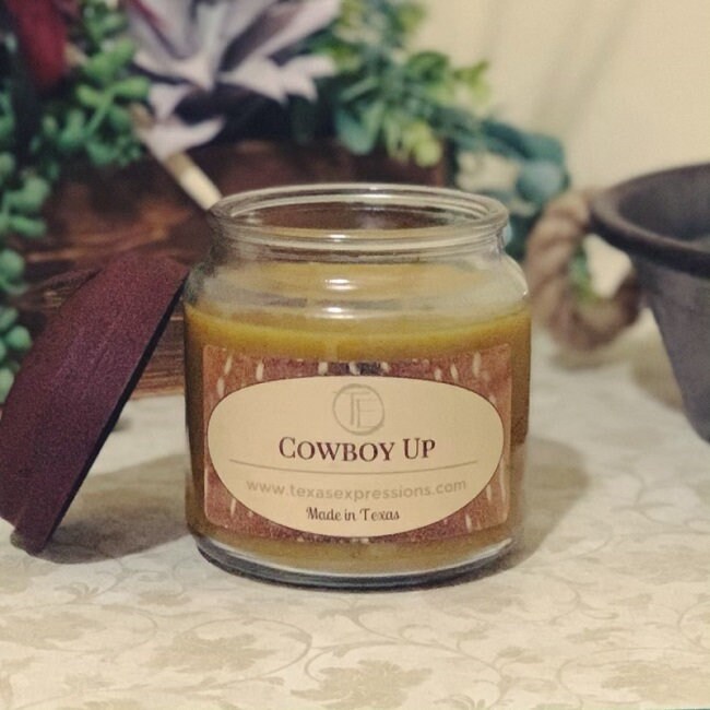 Cowboy up Candle | Unique Candle | Made in Texas | Rustic | Funny Gift ...