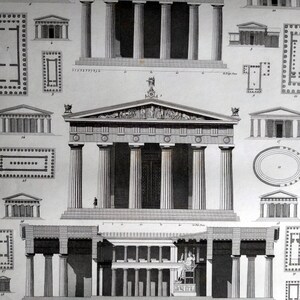 Antique Greek Architecture Steel Engraving 1849 Greek Temples | Etsy