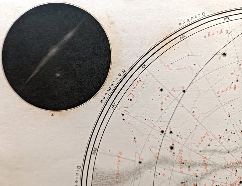 1880 Antique Constellation Sky Chart Engraving Southern - Etsy