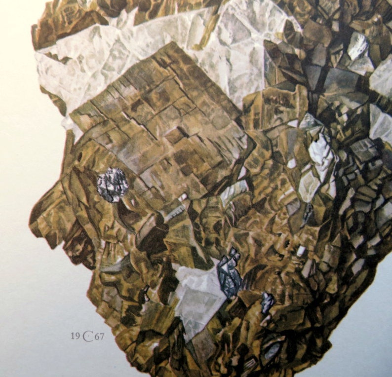 Antique Color Print of CRYOLITE Vintage Curiosity MINERAL - Etsy