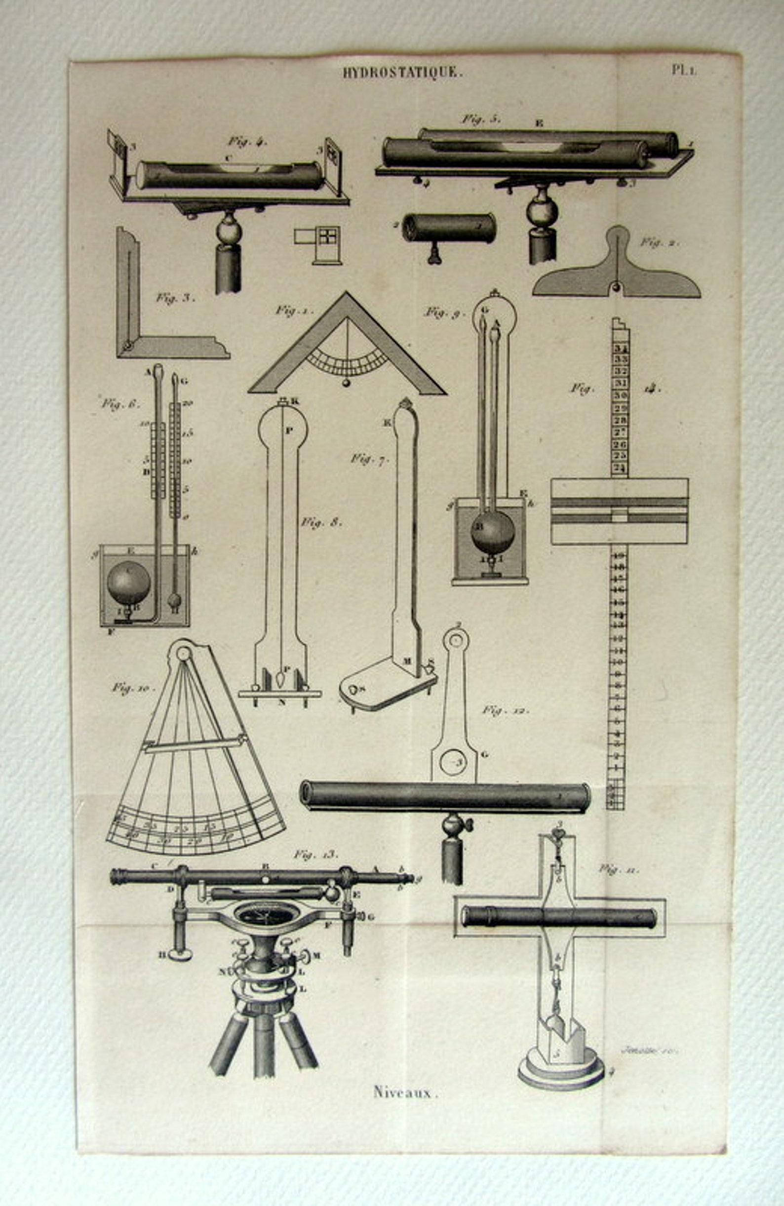 1852 Vintage Scientific Measurement Apparatus Hydrostatics - Etsy