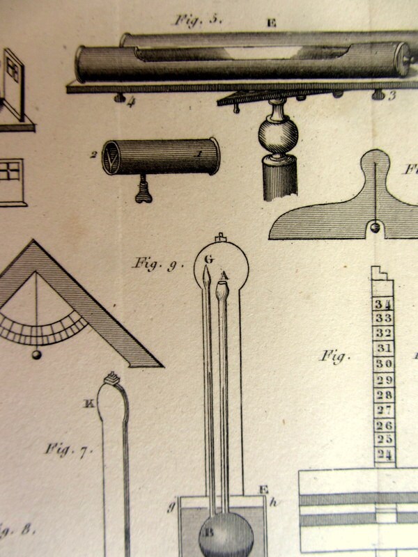 1852 Vintage Scientific Measurement Apparatus Hydrostatics - Etsy