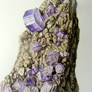 Antique APATITE MINERAL Lithograph, APATITE Color Plate Lithograph,1967 ...