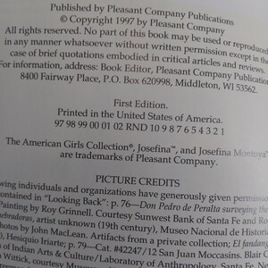 Meet Josefina an American Girl First Edition 1997 Softcover Book - Etsy