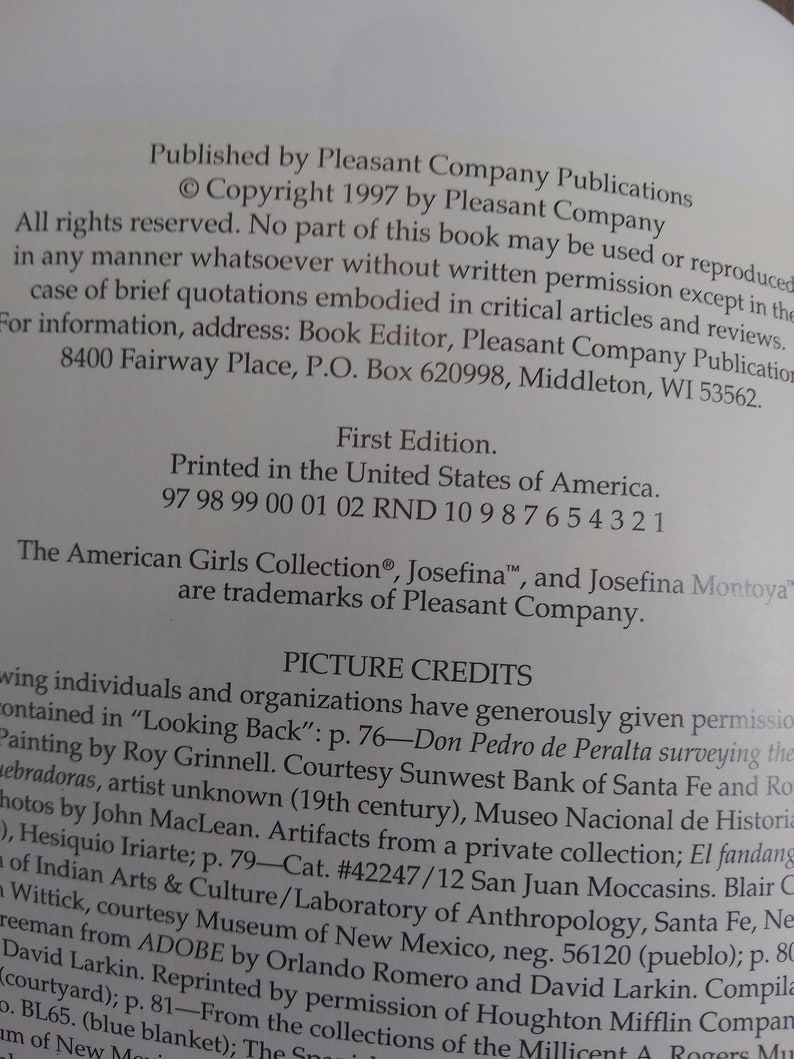 Meet Josefina an American Girl First Edition 1997 Softcover - Etsy