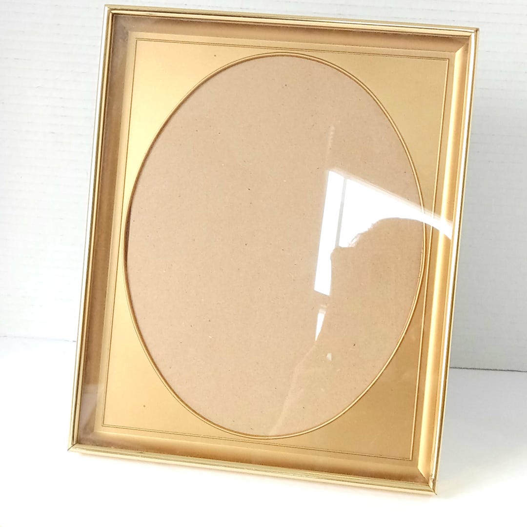 Vintage Shadow Box Style Gold Round Oval Matted. 8 X 10 Photo Picture ...