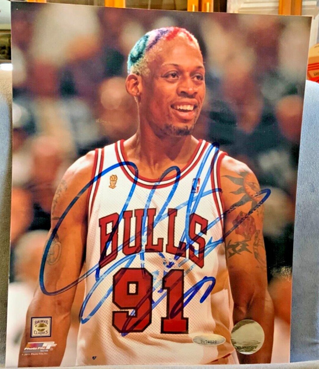 Dennis Rodman, autographed psa 8x10 Photo bulls Vintage - Etsy